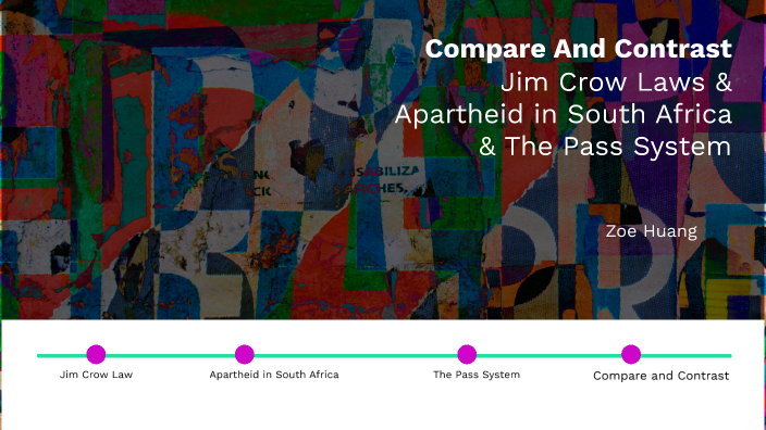 Jim Crow Laws & Apartheid in South Africa & The Pass System by Yingyin ...
