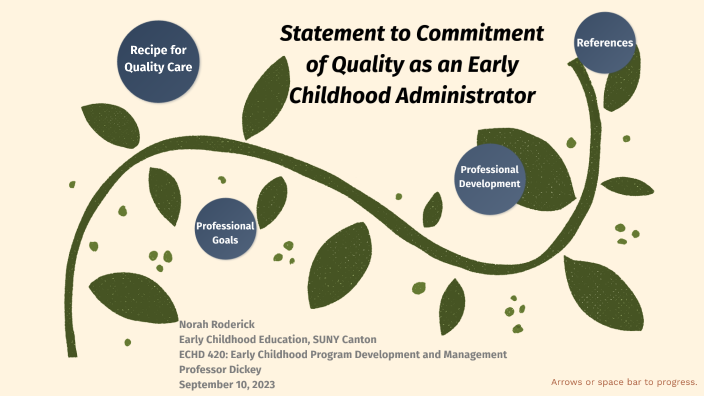 Statement of Commitment to Quality by Norah Roderick on Prezi