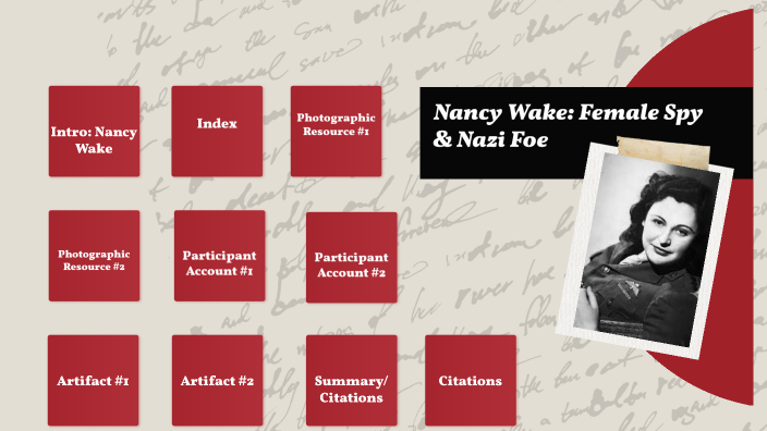 Nancy Wake Historical Thinking Journey Box by Elizabeth Curiel on Prezi