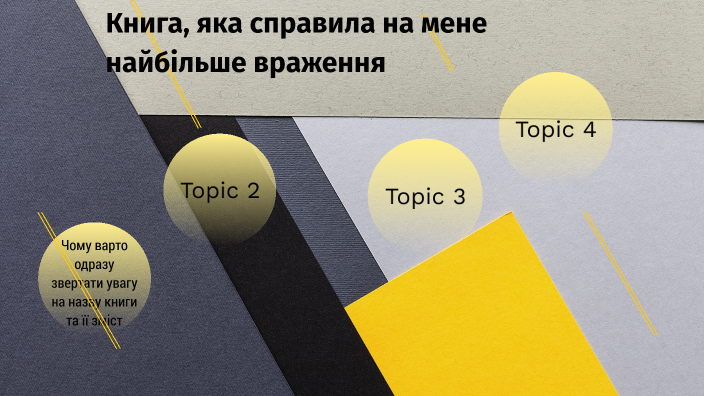 Книга, яка найбільше справила на мене враження by Алина Банцер on Prezi