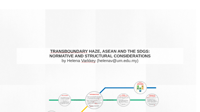 TRANSBOUNDARY HAZE, ASEAN AND THE SDGS: by Helena Varkkey