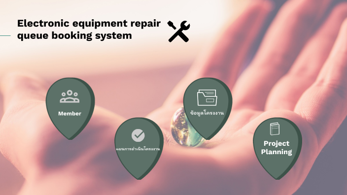 Electronic equipment repair queue booking system by LAOKAI S. on Prezi