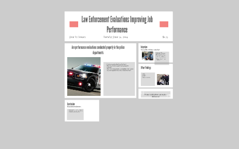 Law Enforcement Evaluations Improving Job Performance by jose gomez on ...