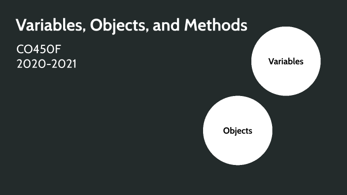 Variables, Objects, Methods by Matthijs Van Mierlo on Prezi