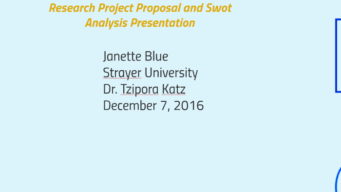 Research Project Proposal and Swot Analysis Presentation by Janette ...