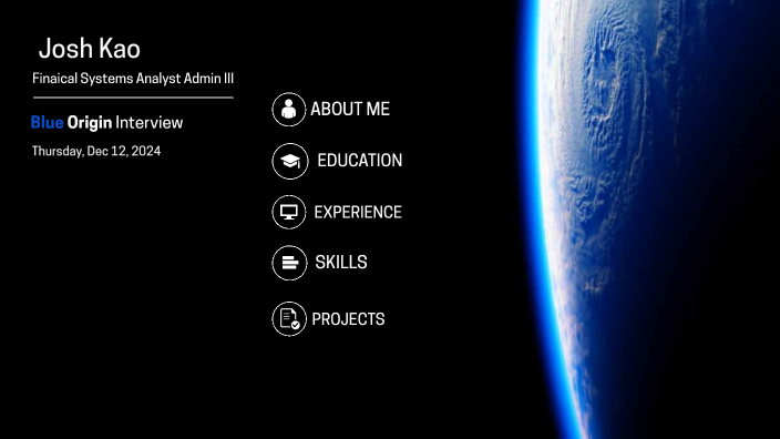 Blue Origin Interview by Josh Kao on Prezi