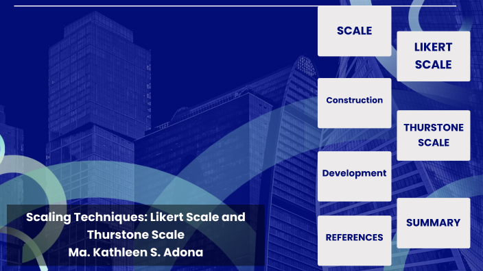 Scaling Techniques: Likert Scale and Thurstone Scale by Maria Kathleen ...