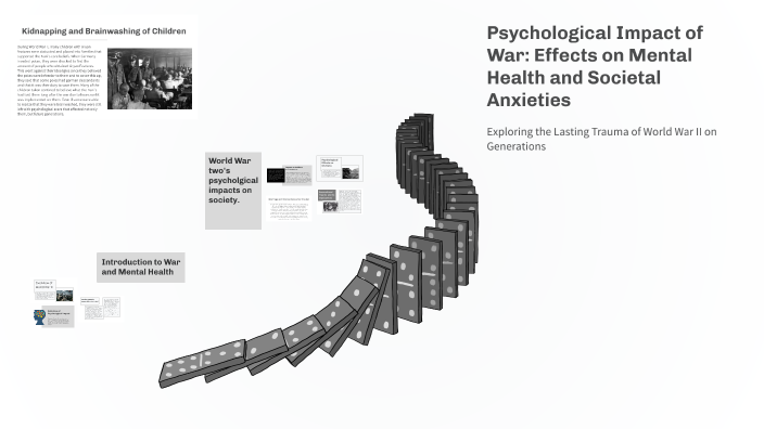 Psychological Impact of War: Effects on Mental Health and Societal ...