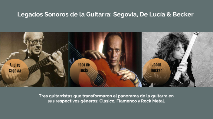 1. Legados Sonoros de la Guitarra: Segovia, De Lucía y Becker by Alonso ...