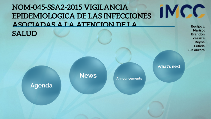 NOM-045-SSA2-2015 VIGILANCIA EPIDEMIOLOGICA DE LAS INFECCIONES ...
