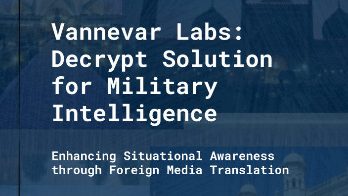 Vannevar Labs: Pitch by Gregory Horne on Prezi