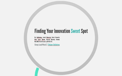 Finding Your Innovation Sweet Spot by Tatiana Soldatova on Prezi
