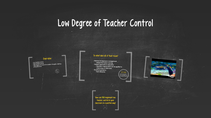 Low Degree of Teacher Control by on Prezi