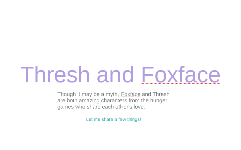 Foxface Hunger Games Running