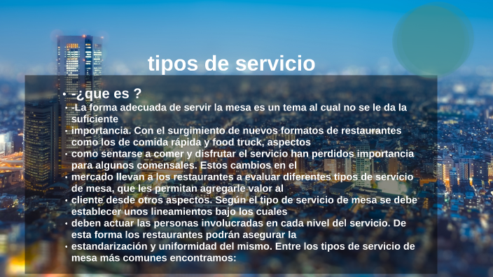 tipos de servicio by maurici0 calderon on Prezi