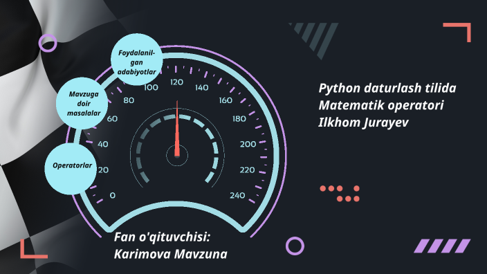 Python dasturlash tilida Matematik operatorlar by ilkhom jurayev on Prezi