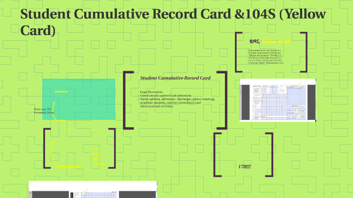 Student Cumulative Record Card &104S (Yellow Card) by jordan vita on Prezi