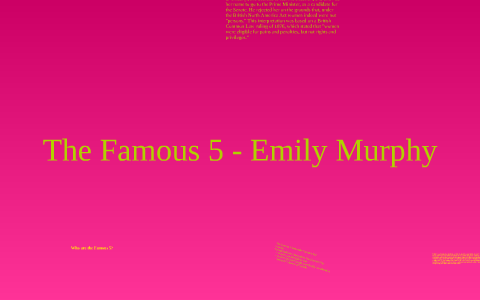 The Famous 5 - Emily Murphy by Victoria S on Prezi