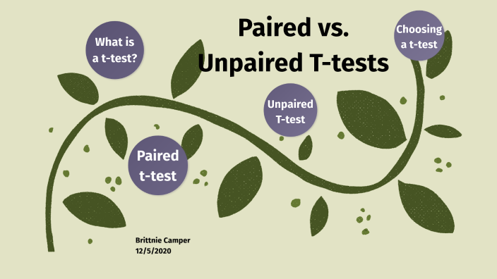 EBP Paired vs Unpaired T-tests by Brittnie Camper on Prezi