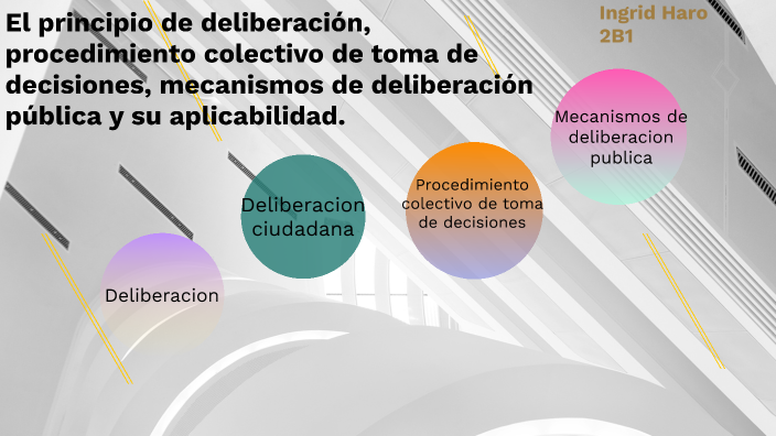 Presentacion de El principio de deliberación, procedimiento colectivo ...