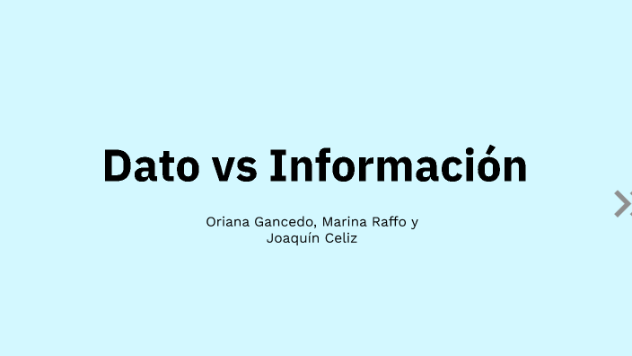 Dato vs Información by Oriana Channel on Prezi