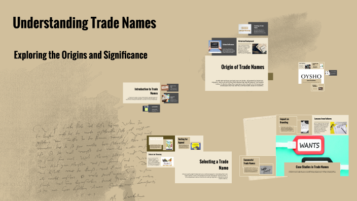 Understanding Trade Names by Javzandulam. Erd on Prezi