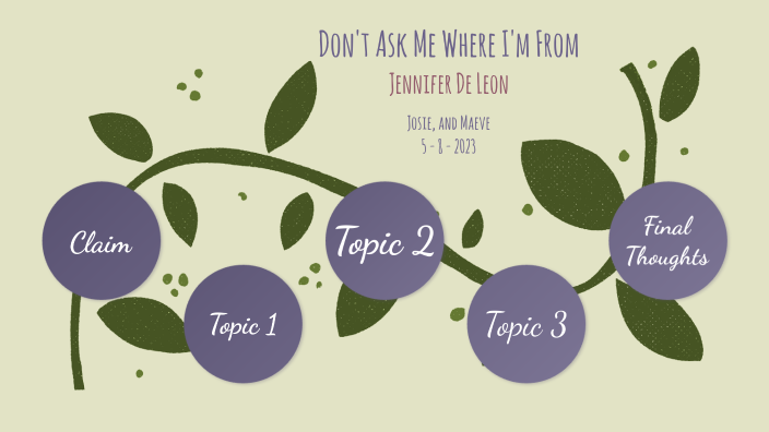 Don't Ask Me Where I'm From by Maeve Horsman on Prezi