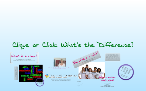 Clique or Click: What's the Difference? by Melanie Cooper