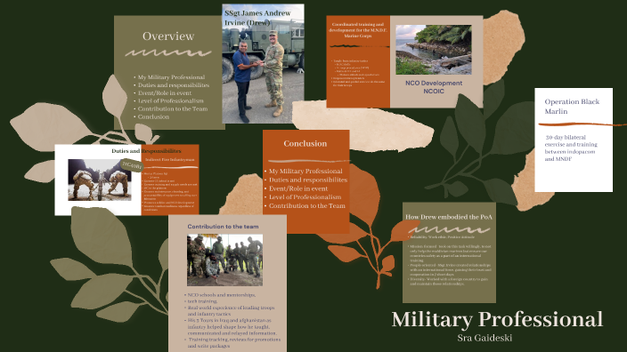 military professional presentation by Alaina Gaideski on Prezi