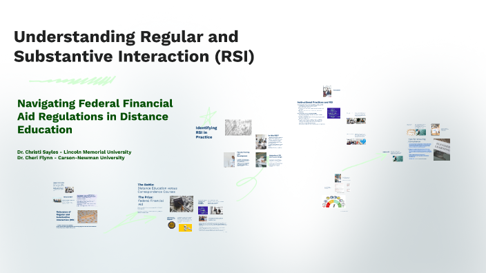 Regular and Substantive Interaction in Distance Education by Cheri Flynn on Prezi