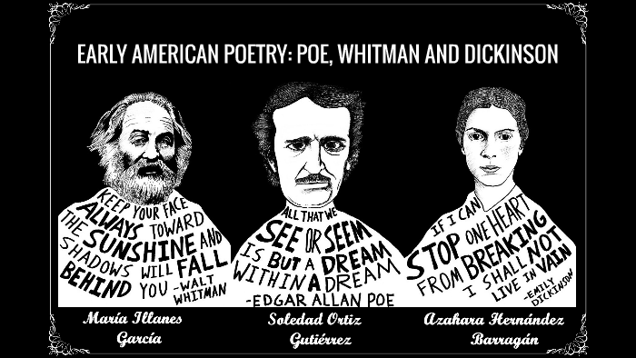 EARLY AMERICAN POETRY: POE, WHITMAN AND DICKINSON by Azahara H on Prezi