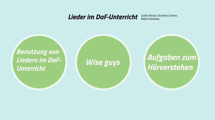 Lieder im Daf-Unterricht by Zsófia Bencze on Prezi