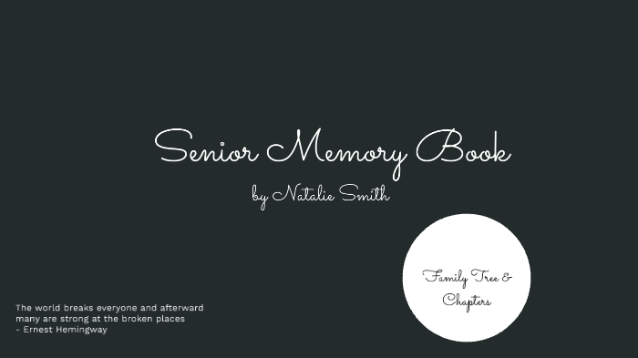 Senior Memory Book by Natalie Smith on Prezi