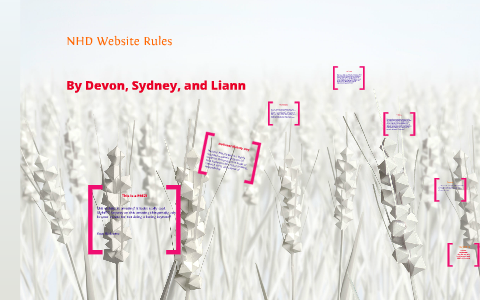 NHD Website Rules by Liann Harris on Prezi