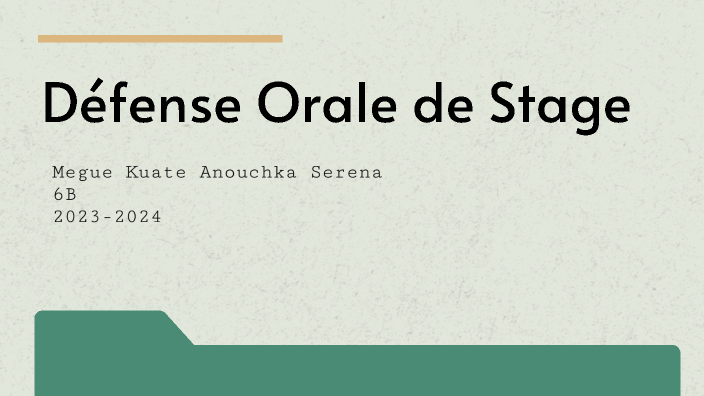 Défense Orale de Stage by Elvira Ngimbi on Prezi