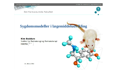 Sygdomsmodeller i lægemiddeludvikling by Kim Boddum