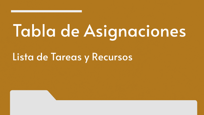 Tabla de Asignaciones by JAIRO JOSE NORIEGA MIRANDA on Prezi