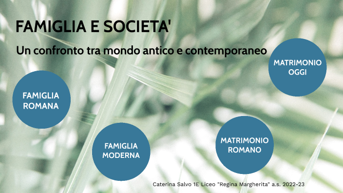 Famiglia e società, un confronto tra mondo antico e contemporaneo by ...