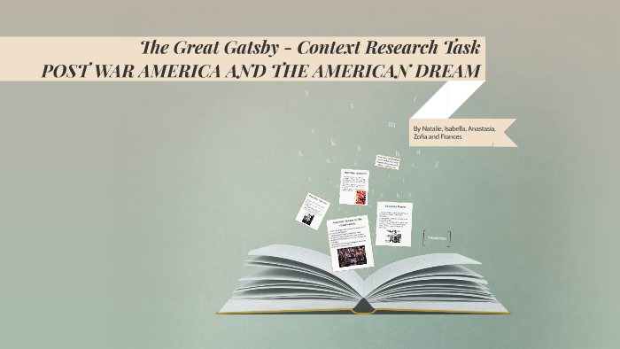 The Great Gatsby - Context Research Task by Francine Biranji on Prezi