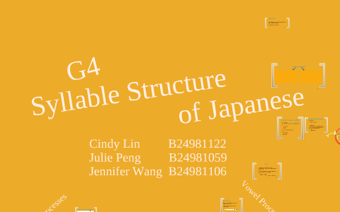 Syllable Structure of Japanese by Jennifer Wang on Prezi