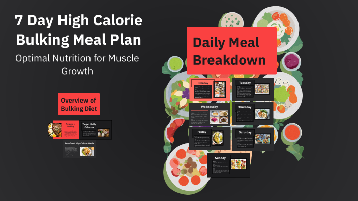 7-Day High-Calorie Bulking Meal Plan by Luis Mercado on Prezi