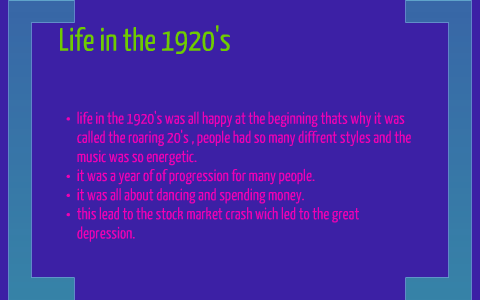 Life in the 1920's compared to the 1950's by eve ped on Prezi