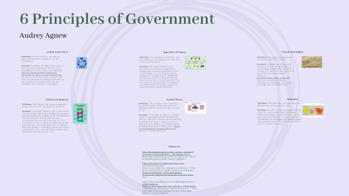 6 Principles of Government by Audrey Agnew on Prezi