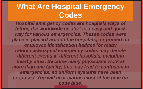 Hospital Emergency Codes by Sarah Shabana on Prezi