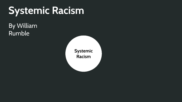 Systemic Racism by will Rumble on Prezi