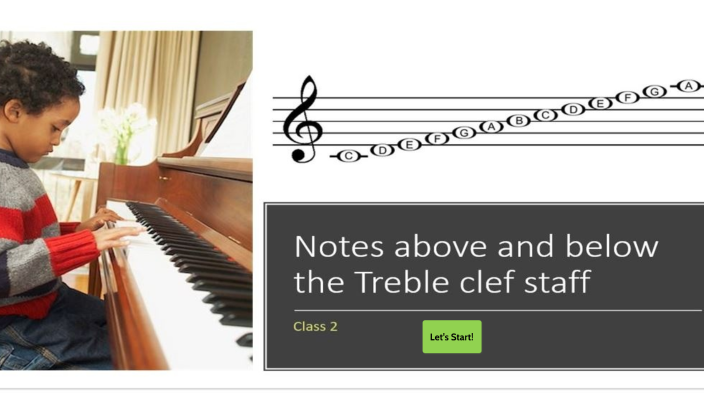 Class 2: Treble Clef Lines and Spaces: Notes Above and below the Staff ...