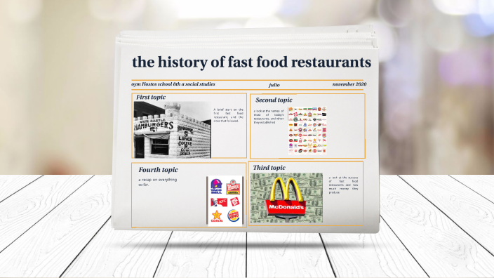 the history of fast food restaurants, exhibition by julio benoit on Prezi