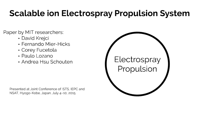 Electrospray Propulsion by Gergely Eőry on Prezi