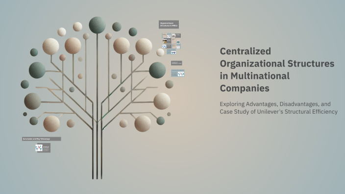 Centralized Organizational Structures in Multinational Companies by ...