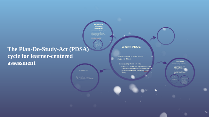 Using the Plan-Do-Study-Act (PDSA) cycle for learner-centere by Tammy ...